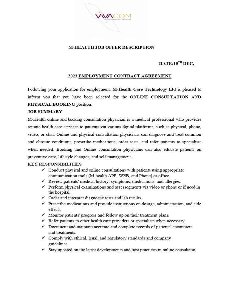 OFFER LETTER DESCRIPTION | PDF