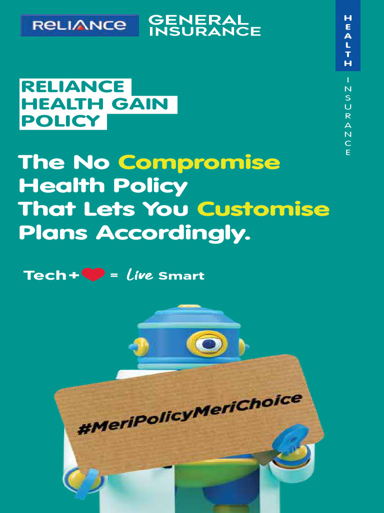 Customizable Reliance Health Gain Policy | PDF | Insurance | Hospital