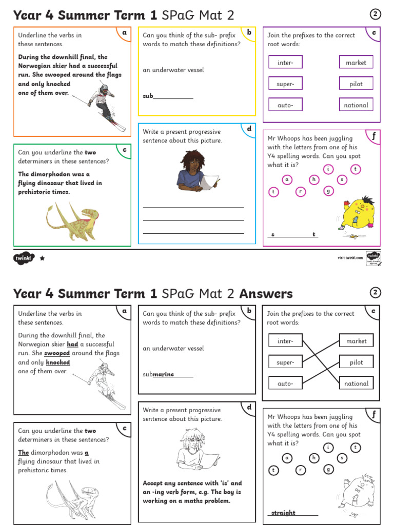 Year 4 Summer Term 1 Mat 2 | PDF | Syntax | Grammar