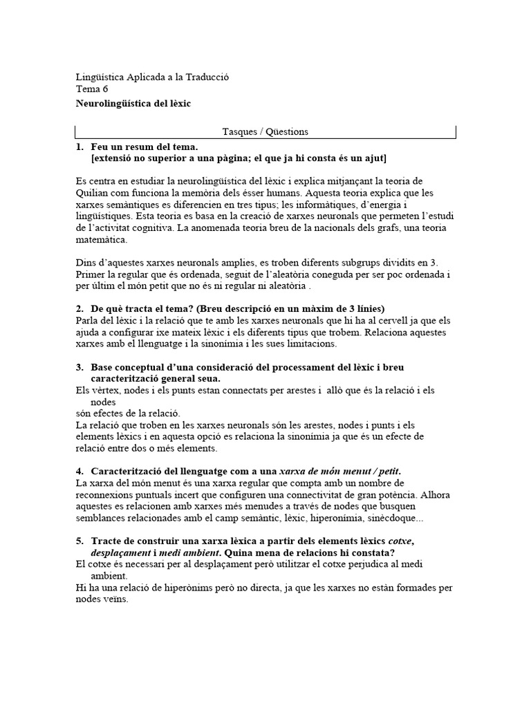 Qüestions Tema G | PDF