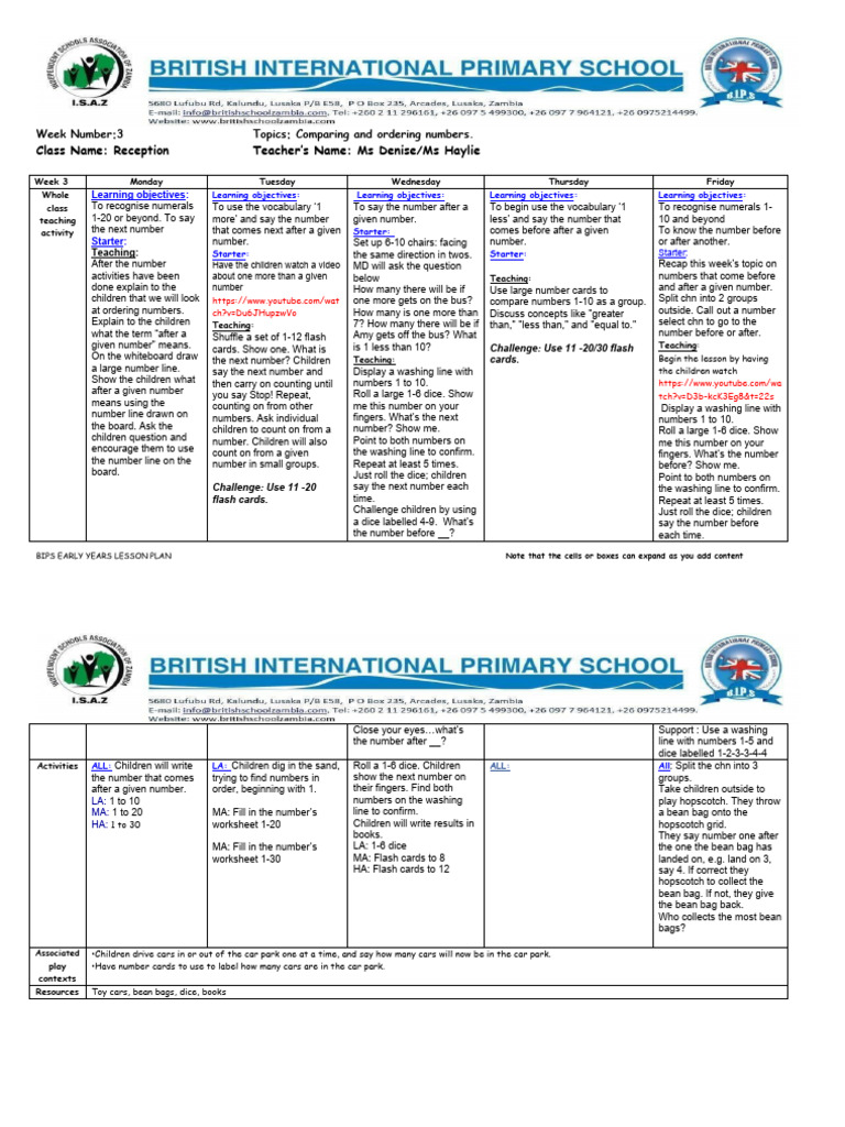 Numeracy Planning Week 6 | PDF | Learning