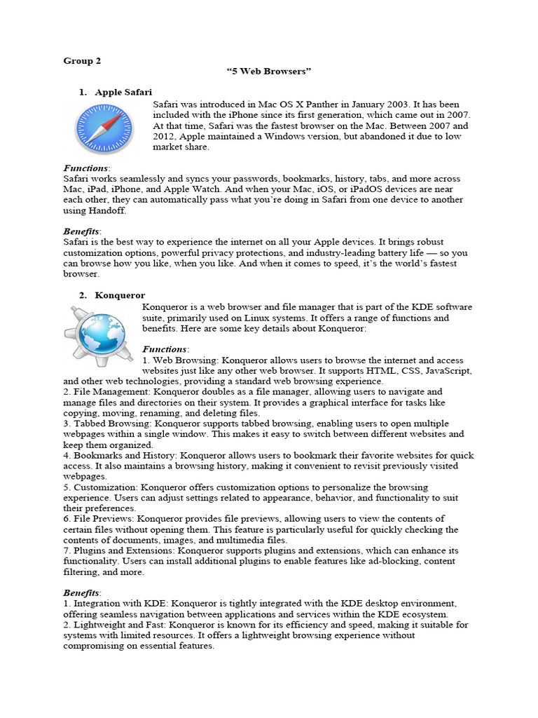 5 Web Browsers | Download Free PDF | Safari (Web Browser) | World Wide Web