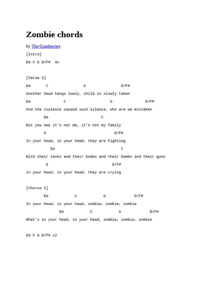 Zombie_Text_und_Akkorde | PDF