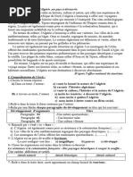 Sujets BEM Français 2025 | PDF | Algérie