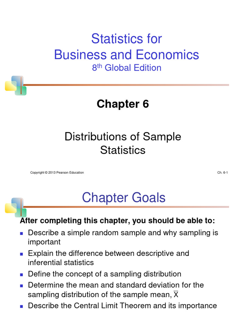 Distributions Of Sample Statistics Pdf Normal Distribution Statistics