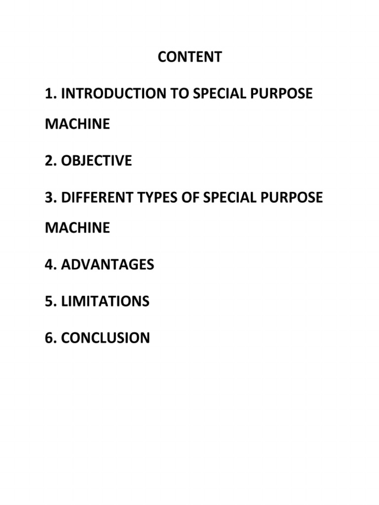 Special Purpose Machine | PDF