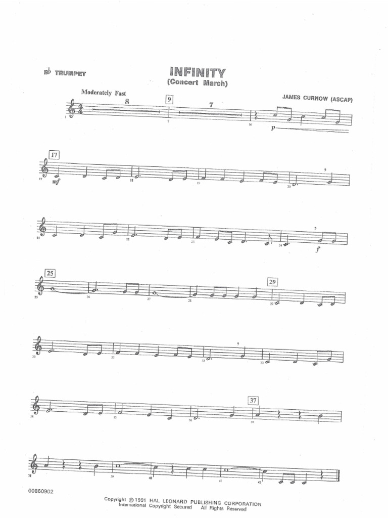 Infinity Concert March Trumpet | PDF