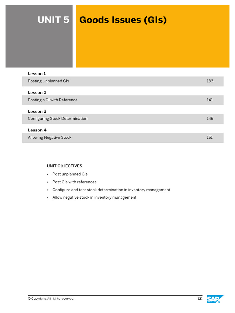 Goods Issues (GIs) | PDF | Inventory | Goods