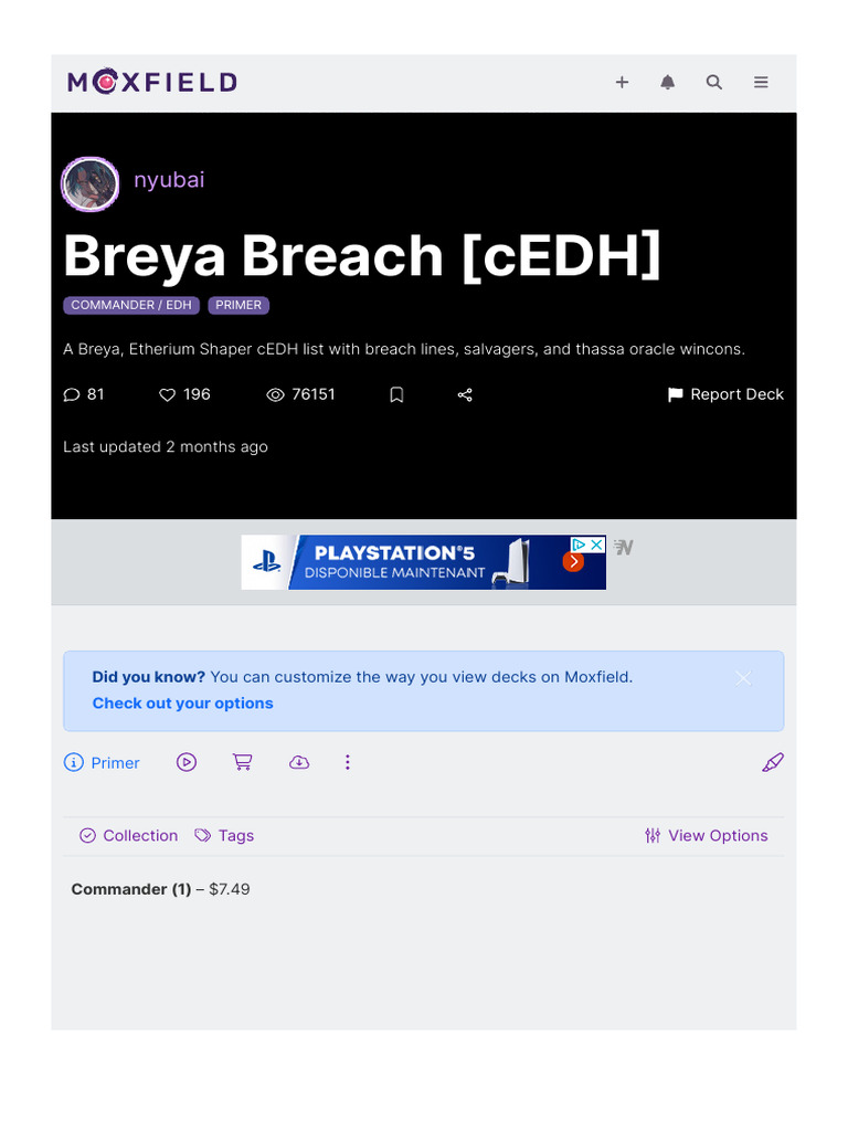 Breya Breach (cEDH) - Commander - EDH (Breya, Etherium Shaper) Deck List MTG | PDF