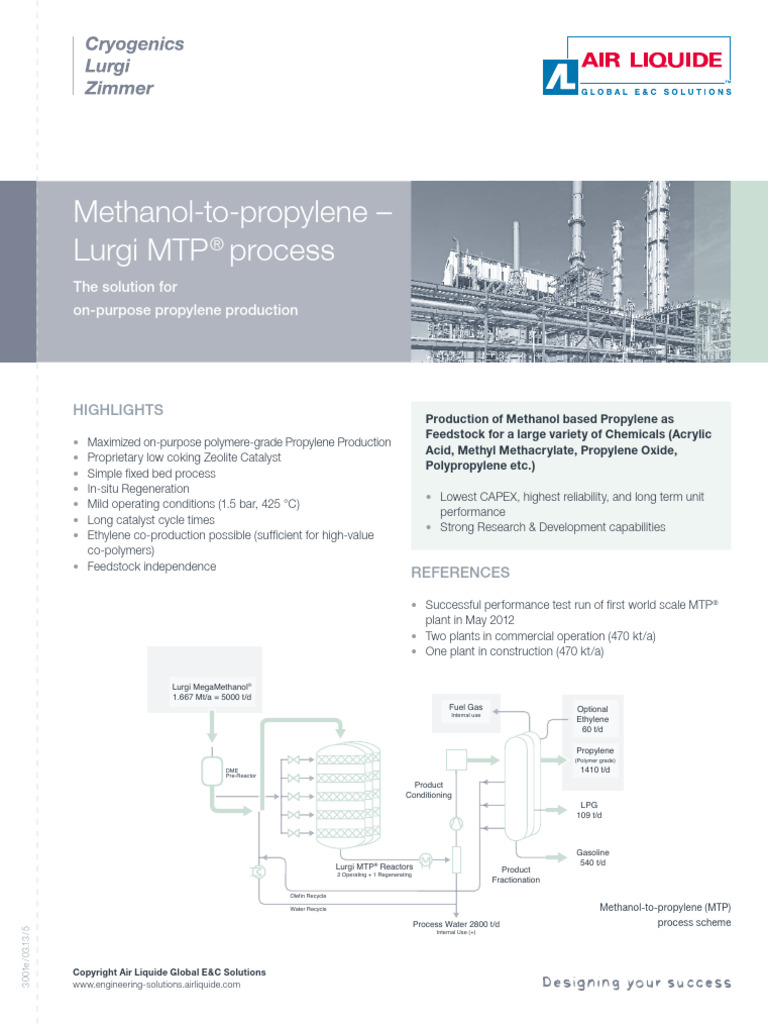 Methanol To Propylene | PDF | Methanol | Chemistry