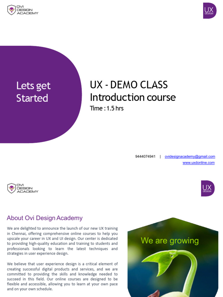 UX Introduction Class Demo | PDF | Human Communication | Design