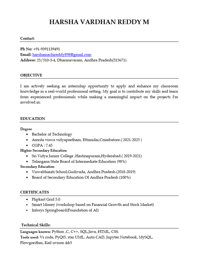 Harsha Resume | PDF | Software | Computer Programming
