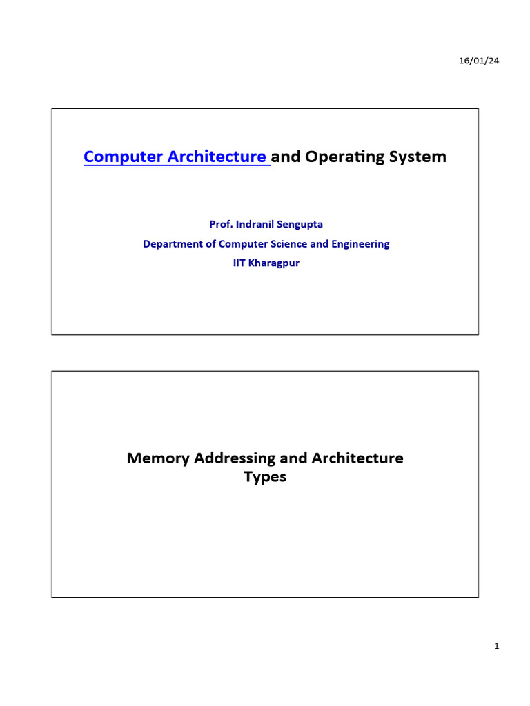 03 MemoryAddressing ArchitectureTypes | PDF | Byte | Random Access Memory