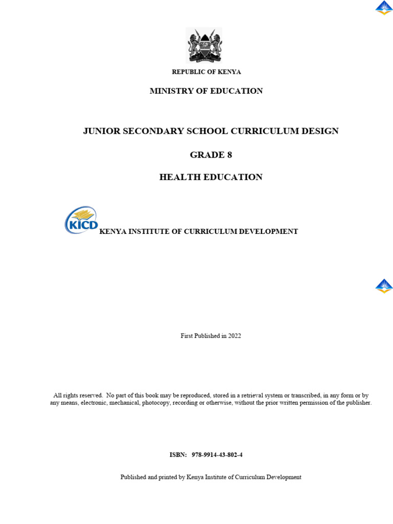 Grade 8 Health Education Curriculum | PDF | Curriculum | Health Education
