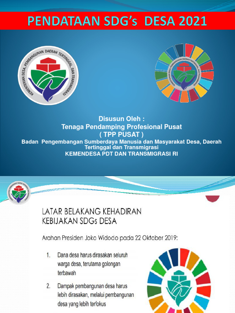 Logo SDGs untuk Desa dan Pendataan | PDF