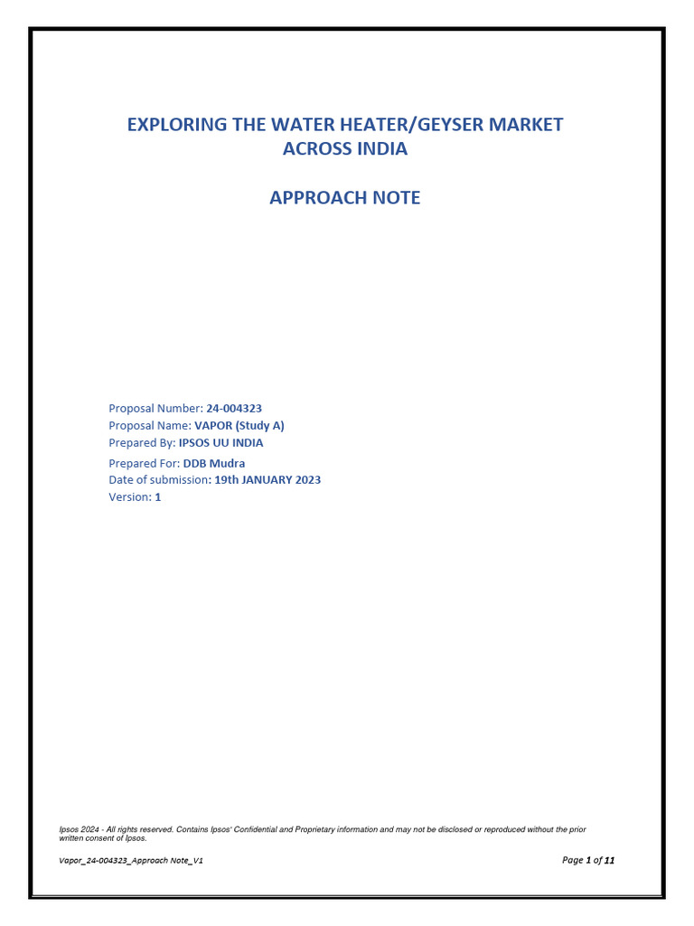Water Heater Research Proposal | PDF | Water Heating | Retail