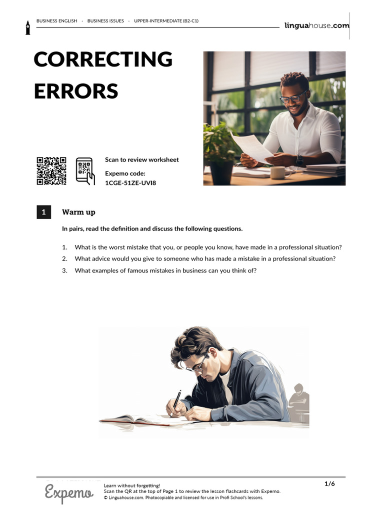 Correcting Errors British English Student | PDF | Question | Linguistics