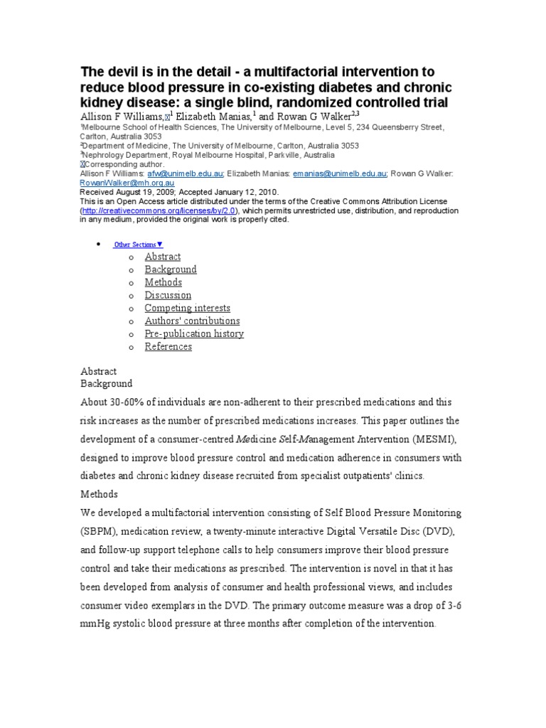 Article - The Devil Is in Detail | PDF | Chronic Condition | Blood Pressure