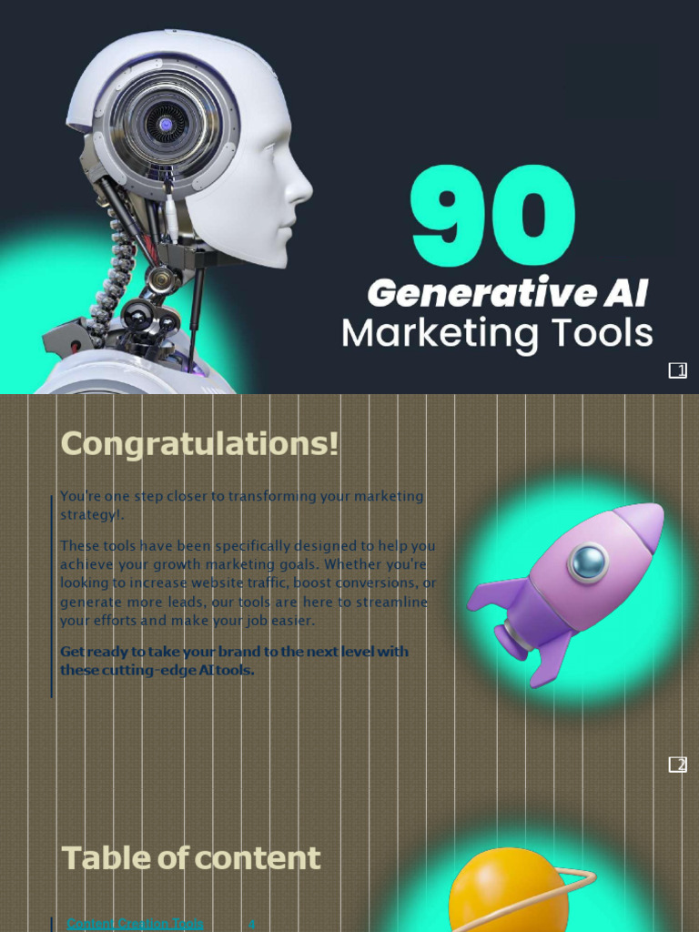 90 Generative AI Marketing Tools 1 | PDF | Artificial Intelligence ...