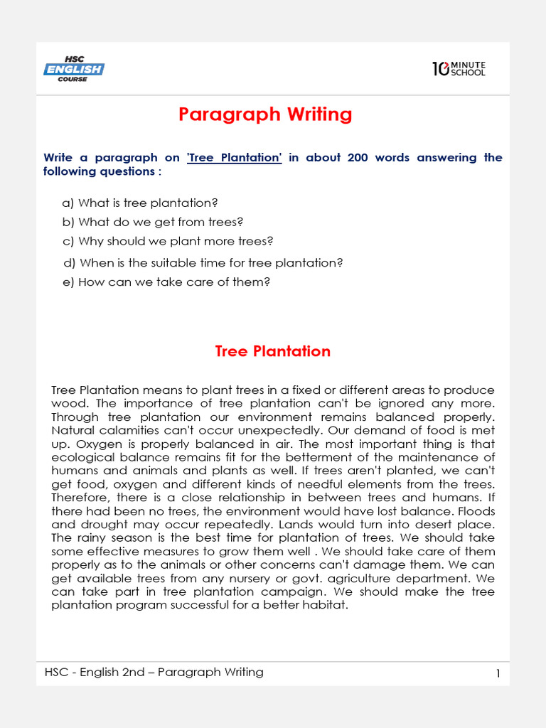 Paragraph Writing | PDF | Climate Change | Telephone