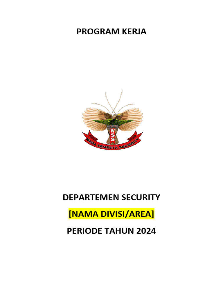 Divisi-Area - Template Laporan Program Kerja | PDF