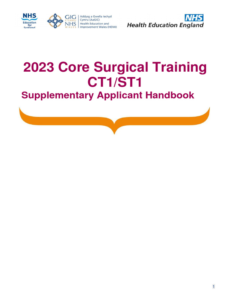 CST - Supplementary Applicant Handbook - 2023 | Download Free PDF | Recruitment | Dentistry