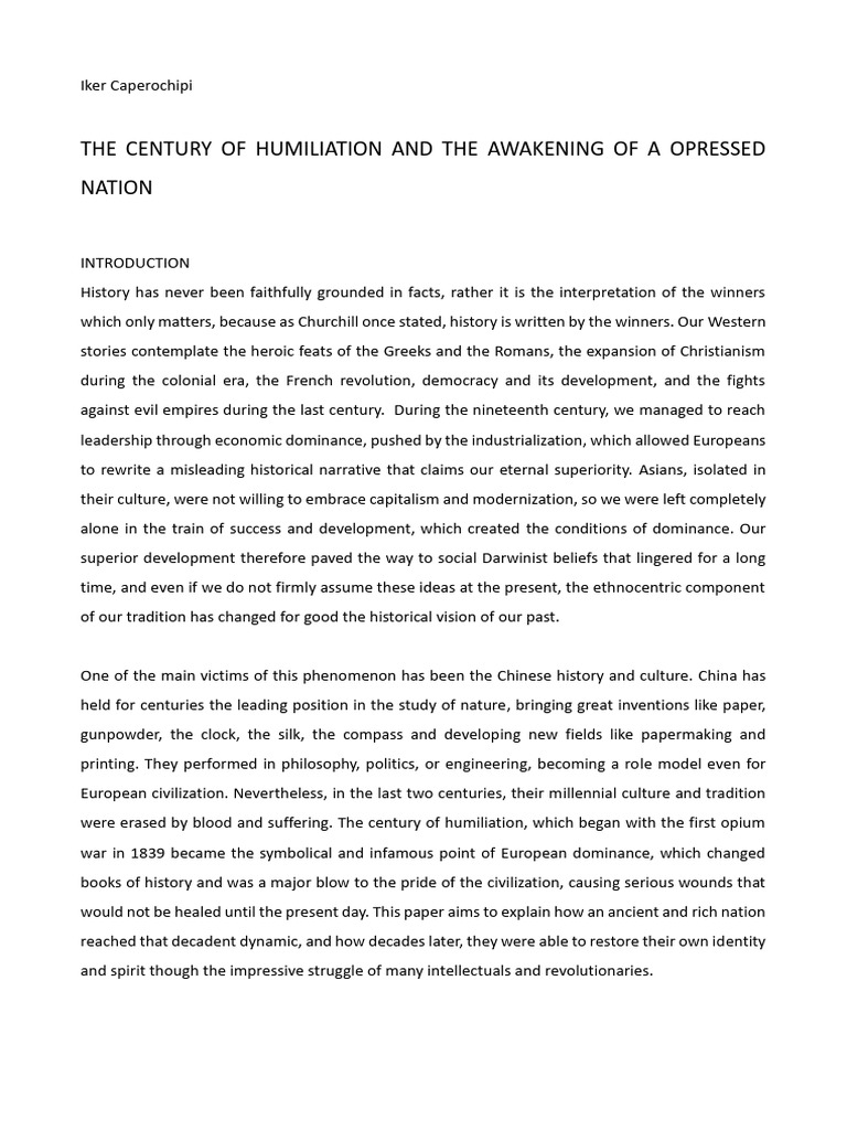 Century of Humiliation and Chinese Spiritual Awakening | PDF | Qing ...