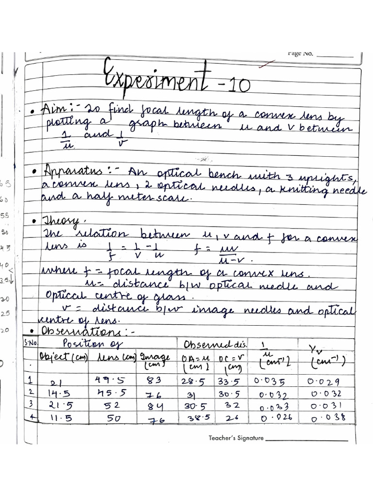 Physics Class 12 Experiment 10 | PDF