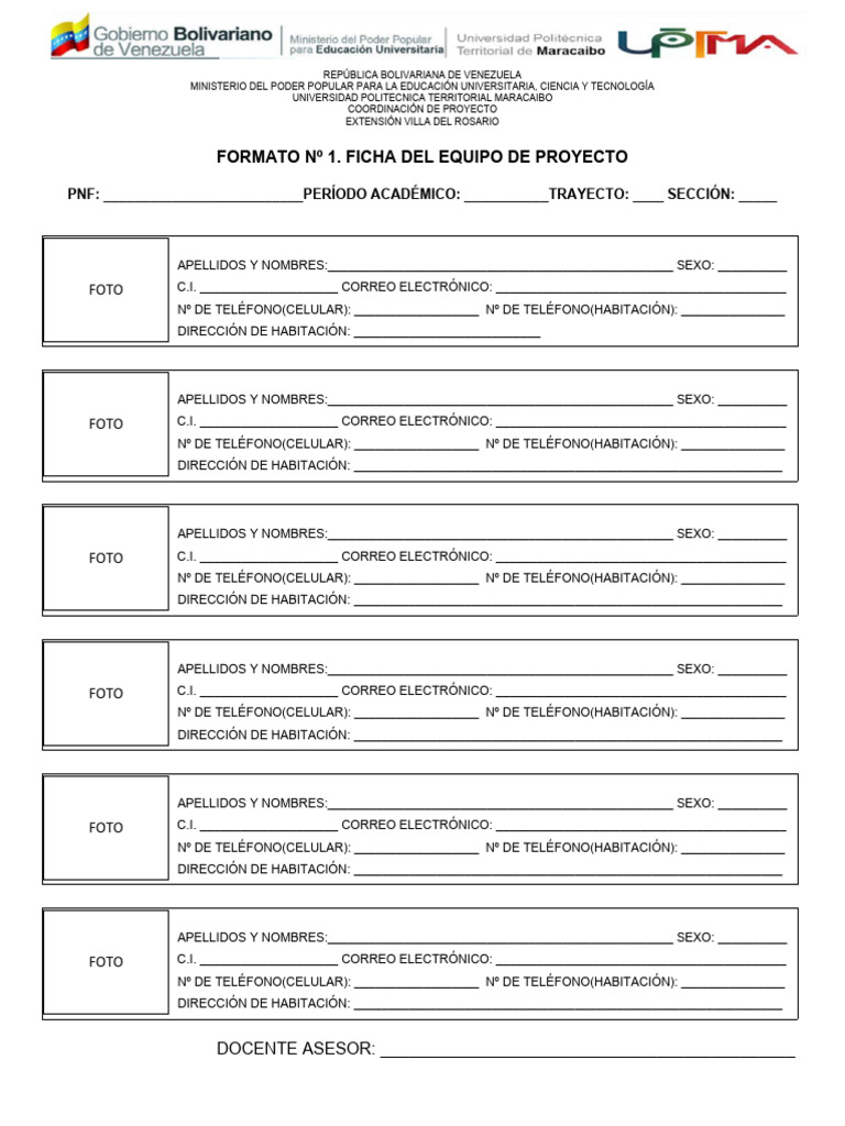 Formatos de Proyecto | Descargar gratis PDF | Maestros | Universidad