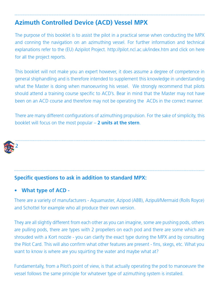 Piloting Vessels With Acds | PDF | Water Transport | Watercraft