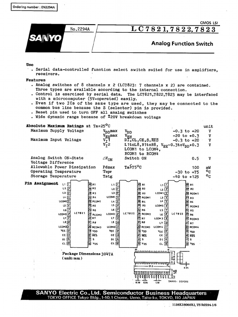 LC7821 SanyoSemiconDevice | PDF
