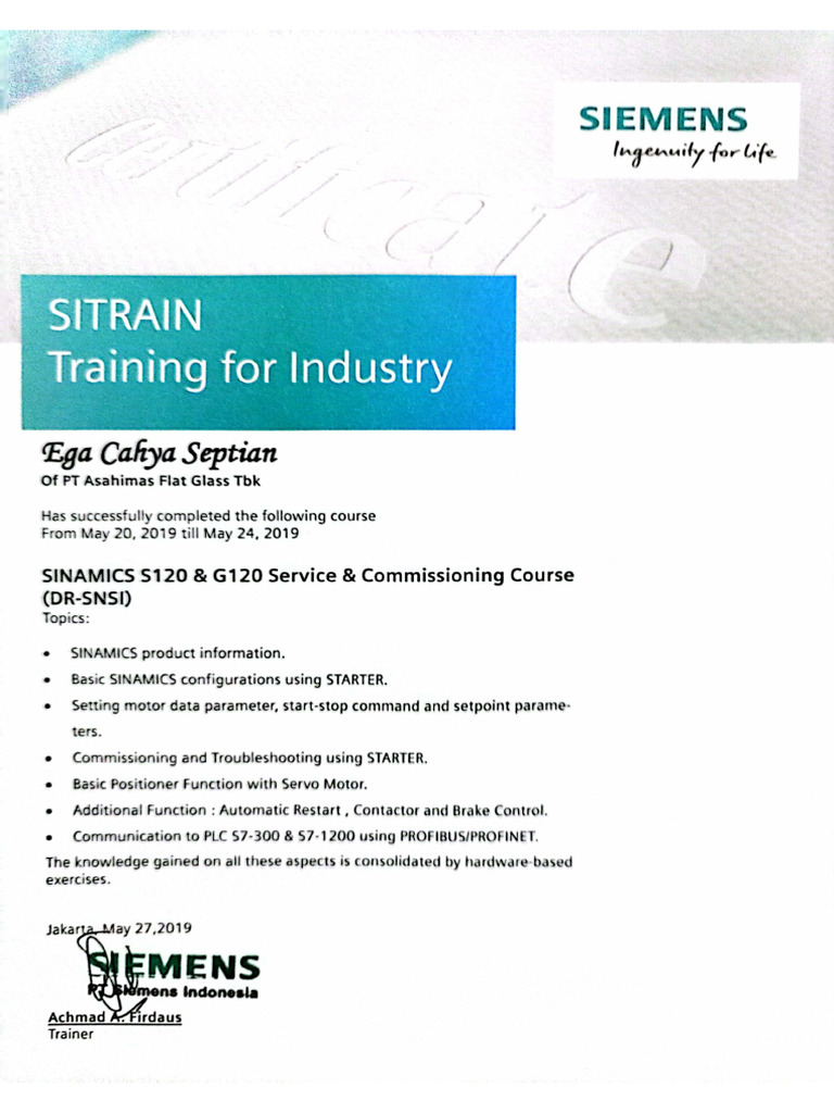 Sertifikat Siemens | PDF