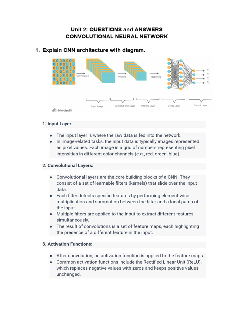 Unit 2 QUESTIONS and ANSWERS | PDF | Deep Learning | Artificial Neural Network