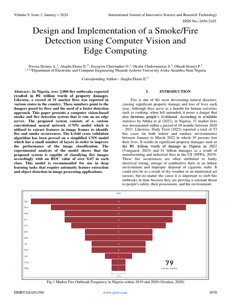 Design and Implementation of A Smoke/Fire Detection Using Computer ...