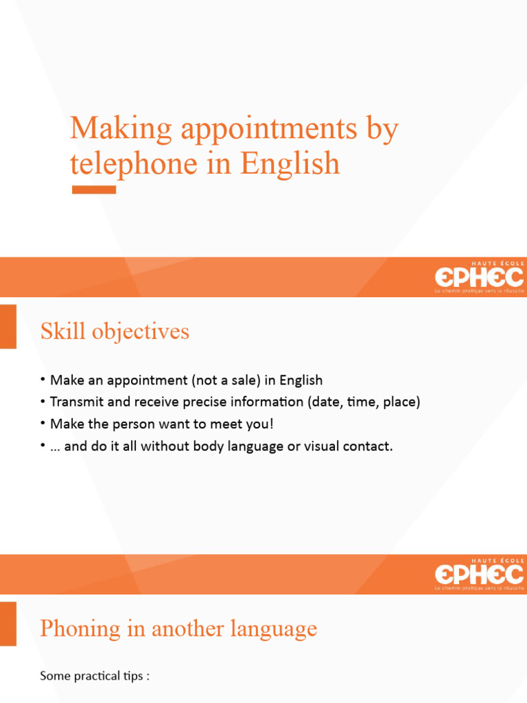 Making Appointments by Phone in English | PDF | Cognitive Science ...