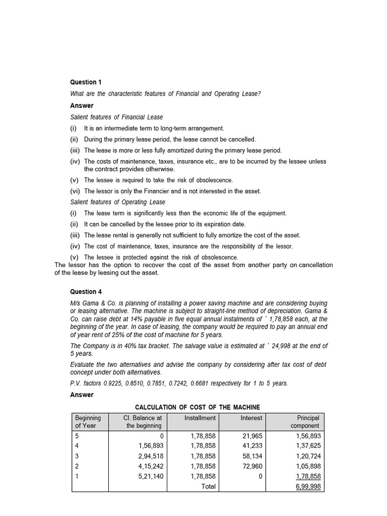 Financial vs. Operating Leases | PDF | Lease | Depreciation
