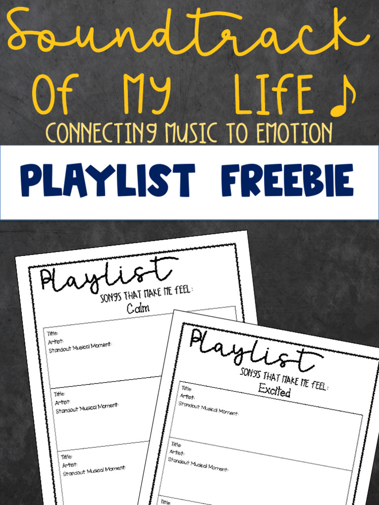 Connecting Music To Emotion: Playlist Freebie | PDF | Teachers | Copyright