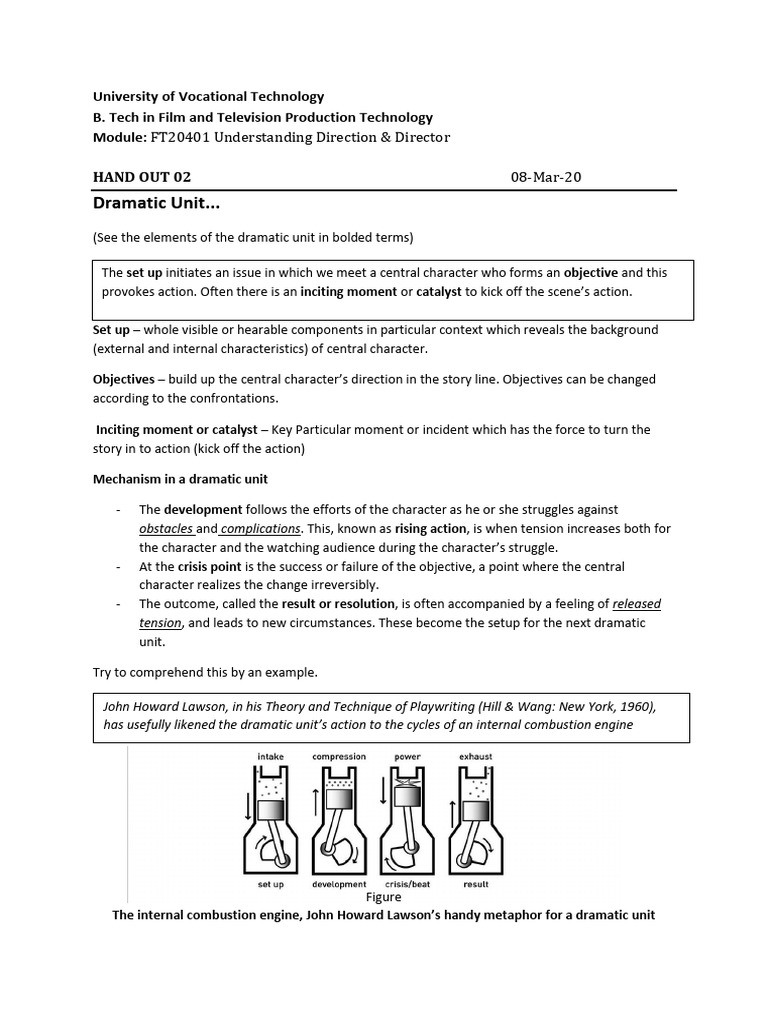 3 - Handout2 - 3 - Dramtic Unit | PDF | Internal Combustion Engine