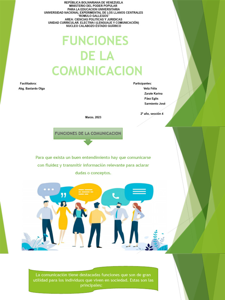 Funciones de La Comunicacion | PDF | Comunicación