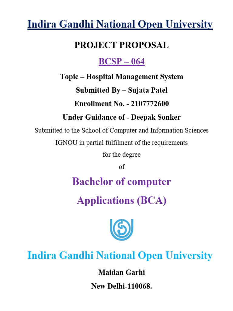 Synopsis Front Page | PDF