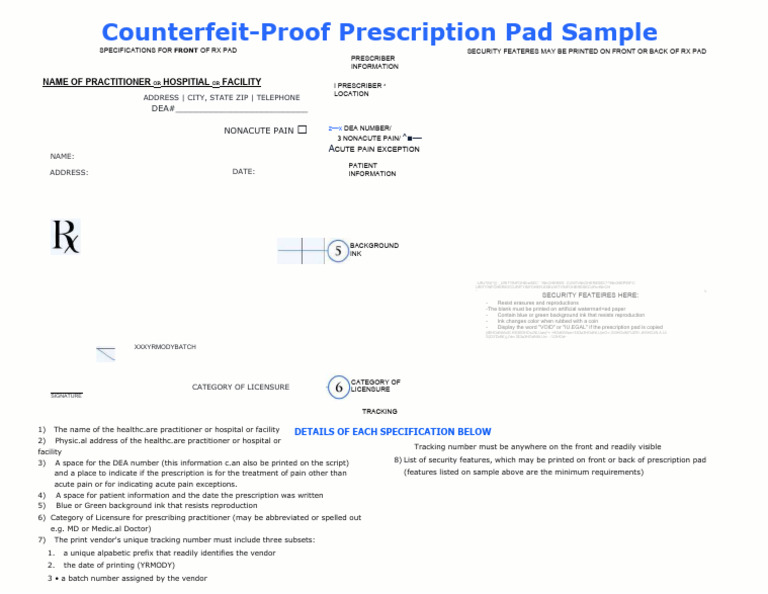 Prescription Pad Template | PDF | Medical Prescription | Health Care