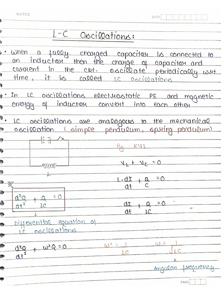 LC Oscillation | PDF