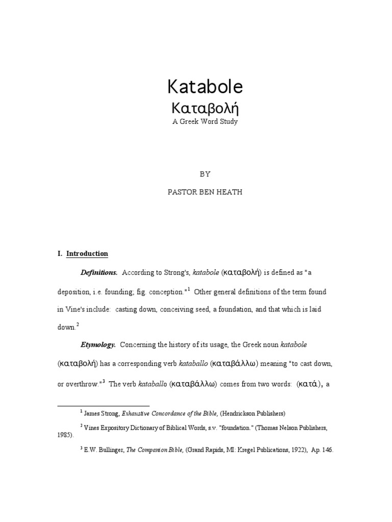 The Katabole | PDF | The Beast (Revelation) | Book Of Revelation
