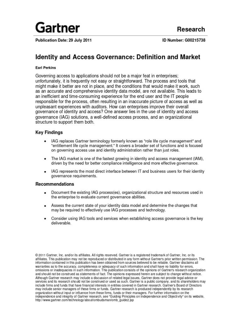 Identity and Access Governance | PDF | Data Model | Information Science