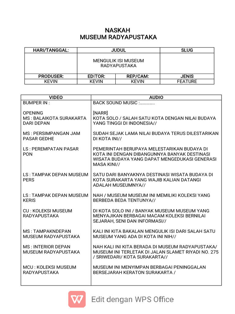 Naskah 2 Kolom Museum Radyapustaka | PDF