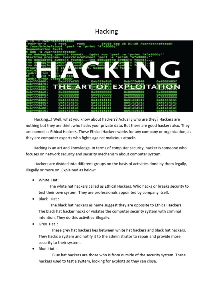 Hacking | PDF | Security Hacker | Security