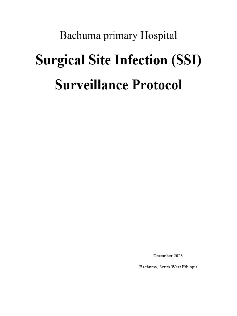 SSI Protocol | Download Free PDF | Surgery | Infection