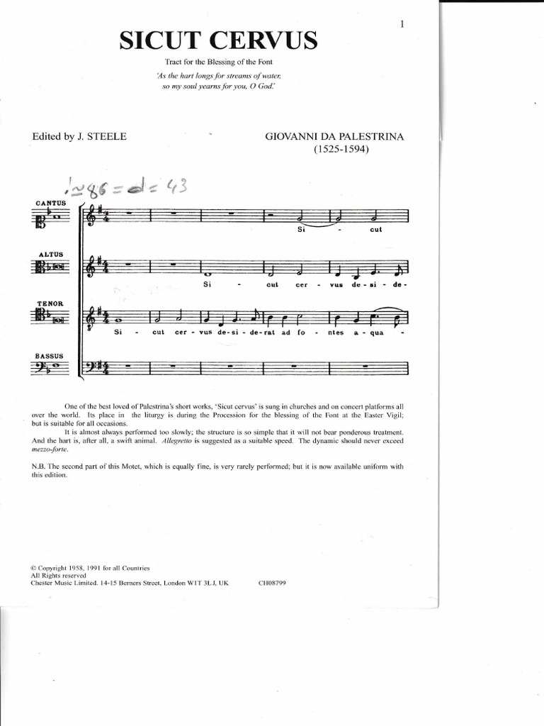 Palestrina Sicut Cervus - 20221109 - 0001-1 | PDF