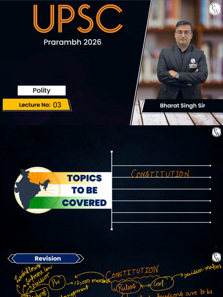 Polity 03 - Class Notes - UPSC Prarambh 2026 (Polity) | PDF