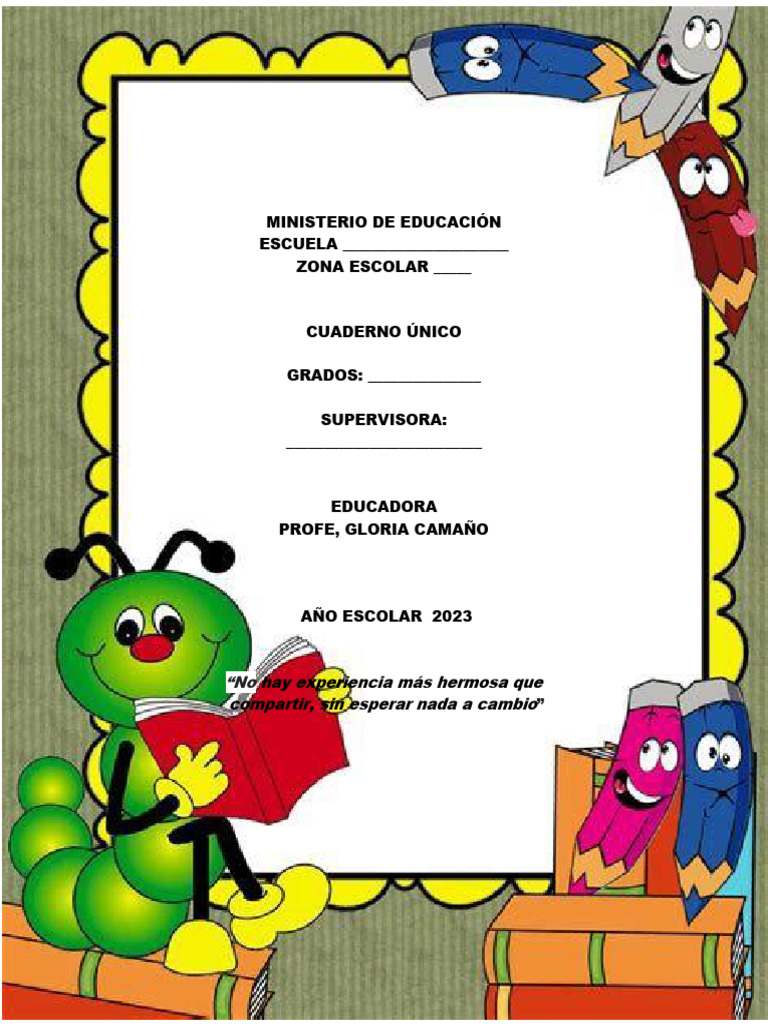 Cuaderno Único, Editable 2024 | PDF